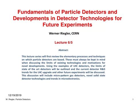 Ppt Advancements In Particle Detector Technologies Powerpoint Presentation Id9127907