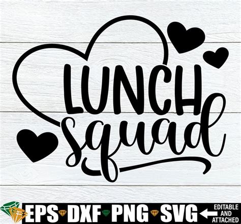 Lunch Squad Matching Lunch Lady Shirts Svg Lunch Lady First Day Of
