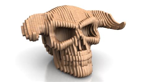 C232 Devil Skull Scroll Saw Pattern Pdf Dxf Svg Eps Etsy