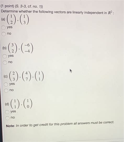 Solved 1 Point S 3 3 Cf No 1 Determine Whether The
