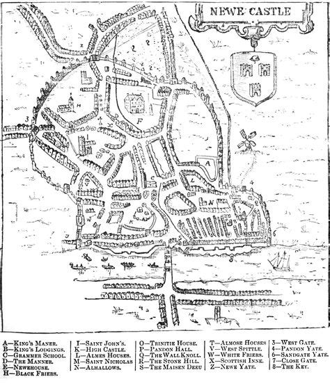 1610 Map Of Newcastle Upon Tyne