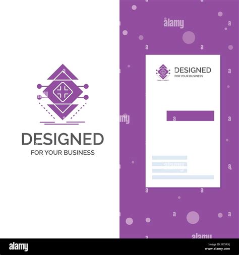 Business Logo For Computing Data Infrastructure Science Structure Vertical Purple Business