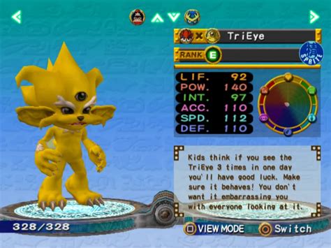 Monster Rancher 4 Monster Data