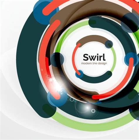 원형 모양의 소용돌이 색된 배경 벡터 10 Eps Uidownload