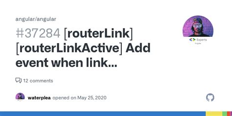Routerlink Routerlinkactive Add Event When Link Becomes Active · Issue 37284 · Angular