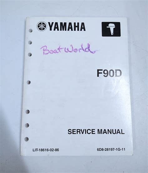 Yamaha Lit 18616 02 86 F90d Service Manual Max Marine Outlet