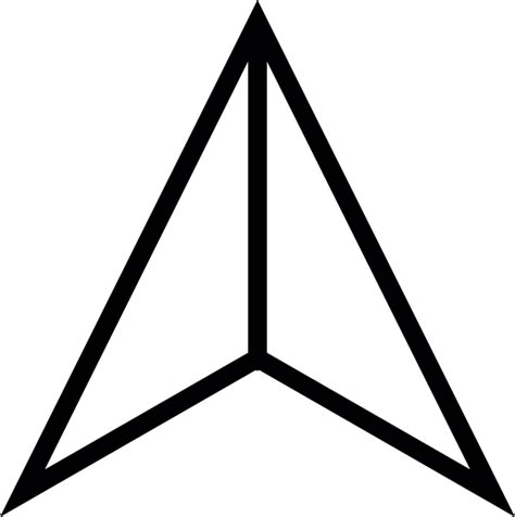 Arrow Ascendant Point Realistic Outline Svg Vector