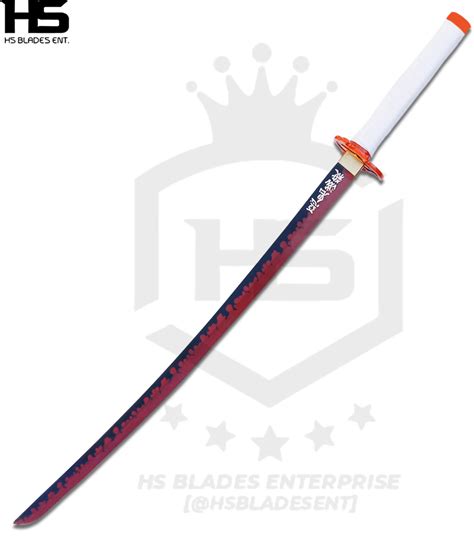 Full Tang Rengoku Nichirin Sword Of Rengoku Kyojuro In 77 Demon Slayer Hs Blades Enterprise