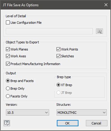 Faqs About Jt File Export Options In Inventor Inventor Autodesk