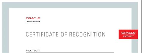 Pulkit Dutt On Linkedin Learnoracle Oraclecertifiedassociate Oraclecloud Oracle Oci