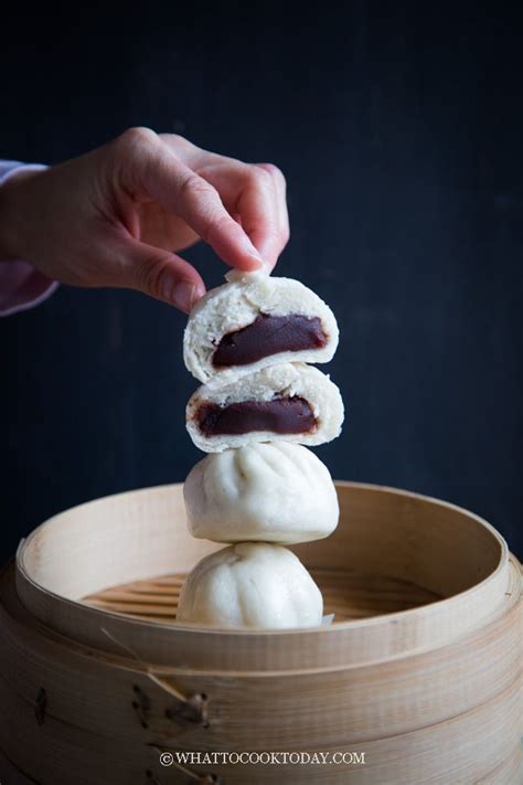 Best Homemade Dou Sha Bao Red Bean Paste Steamed Buns Soft And