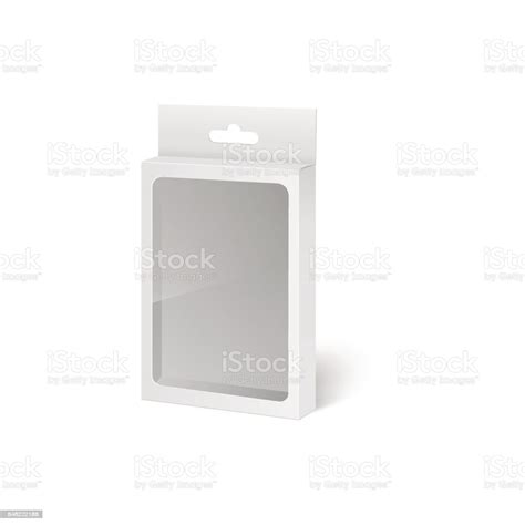 흰색 배경에 고립 된 창 일러스트 패키지 상자를 모의 화이트 제품 제품 포장 벡터입니다 3차원 형태에 대한 스톡 벡터 아트 및 기타 이미지 3차원 형태 개념 건강