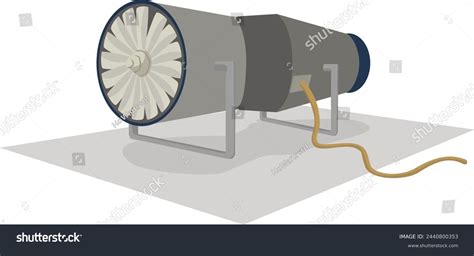 Wind Turbine Engine Rotating Jet Engine Stock Vector Royalty Free