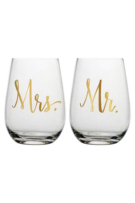 Mr And Mrs Wine Glass Set Shopperboard
