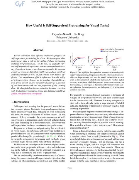 Pdf How Useful Is Self Supervised Pretraining For Visual Tasks