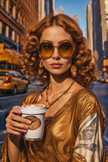 Premium Ai Image A Vibrant Fit Tall Young Woman Walking Sun Glasses