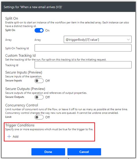 filter internal emails using trigger conditions