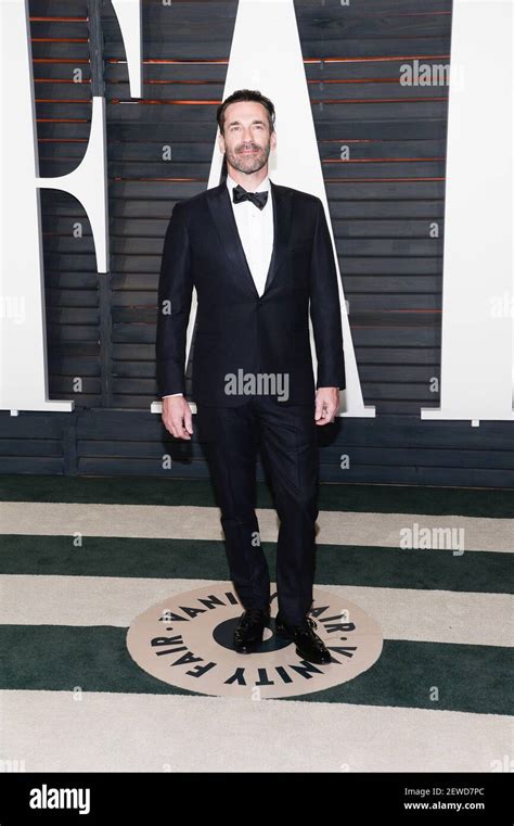 Jon Hamm Arriving At The 2016 Vanity Fair Oscar Party Hosted By Graydon