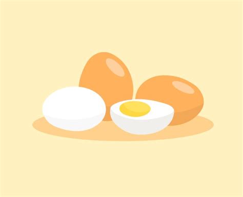 Boiled Egg Royalty Free Vector Image Vectorstock
