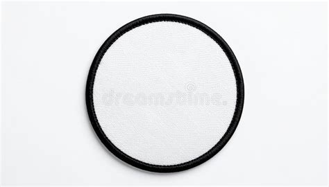Generated Image Blank Black And White Round Embroidered Patch Mockup