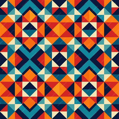 Abstract Geometric Seamless Pattern Vector Art And Illustration Premium Ai Generated Vector