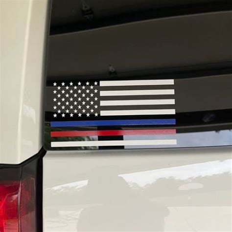 Thin Bluered Line Flag Decal American Die Cut Decals