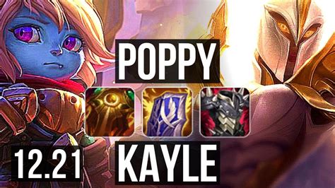 Poppy Vs Kayle Top 2200 Games 6 Solo Kills Legendary 14m