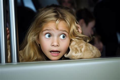 Cute Blond Girl Cant See Premium Ai Generated Image