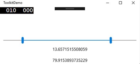 range selector for windows 10 uwp app using uwp community toolkit