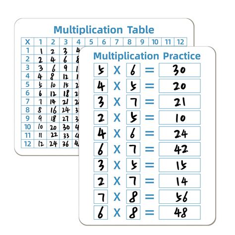 Buy Multiplication Chart Whiteboard Double Sided Times Table 9 X 12 Dry Erase Board Math