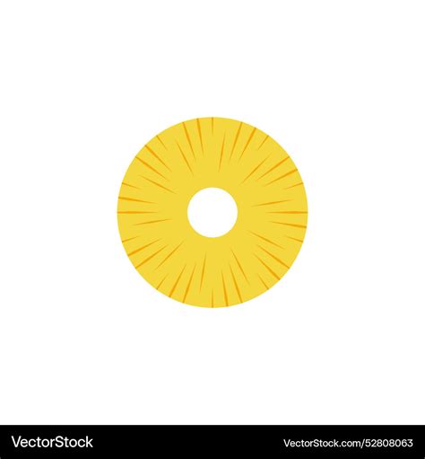 Pineapple Circle Slice Logo Icon Symbol Royalty Free Vector