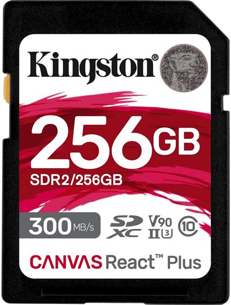 Kingston SDXC Canvas React Plus 256GB 300MB S V90 UHS II Foto Erhardt