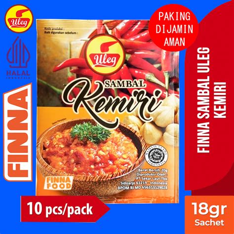 Jual Finna Sambal Uleg Kemiri Fantasia Jual Pack Isi 10 Sachet Paking