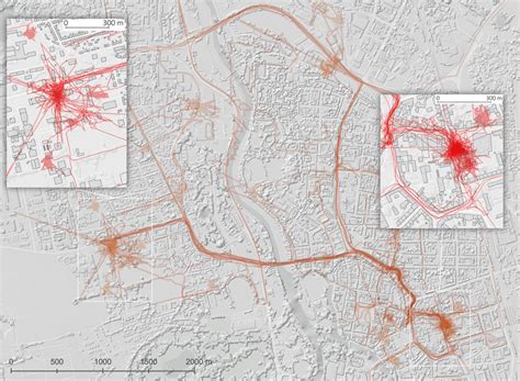 Visualisation Of Selected Trajectories Of Spatial Mobility Of