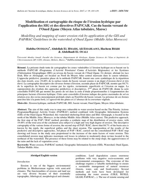 Modelling And Mapping Of Water Erosion Risk By Application Of The Gis