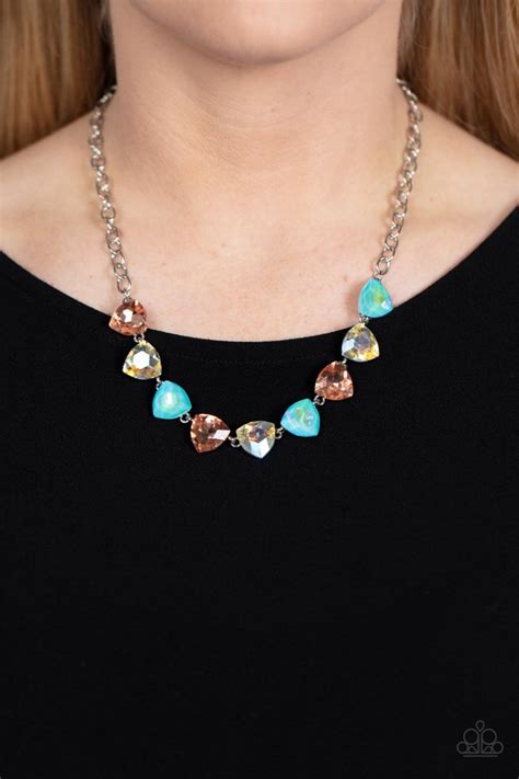 Paparazzi Necklace ~ Dreamy Drama Orange Paparazzi Jewelry Online