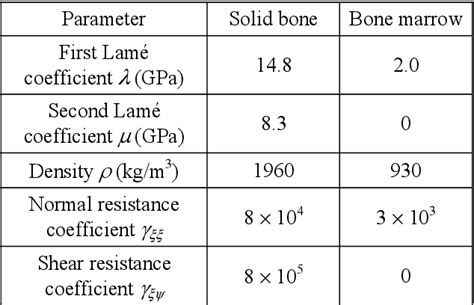 Table 1 From Investigation Of Effect Of Trabecular Microstructure On Ultrasound Propagation