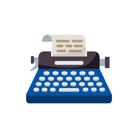 Ilustración de icono de máquina de escribir diseño vectorial Vector Premium