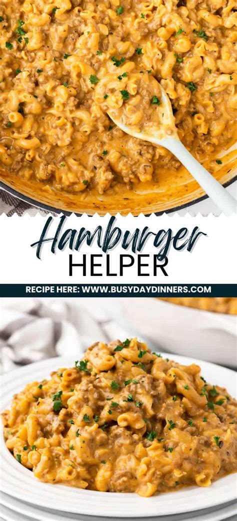 Homemade Hamburger Helper Busy Day Dinners