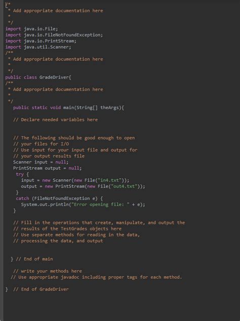 solved write a java class called testgrades