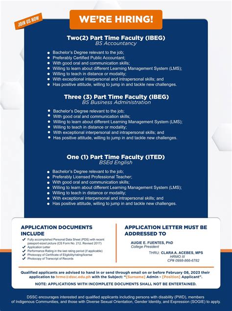 Dssc Is Hiring New Applicants Davao Del Sur State College