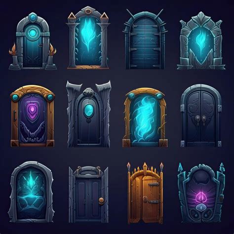 Premium Photo Way Door Portal Game Ai Generated Design Castle Old