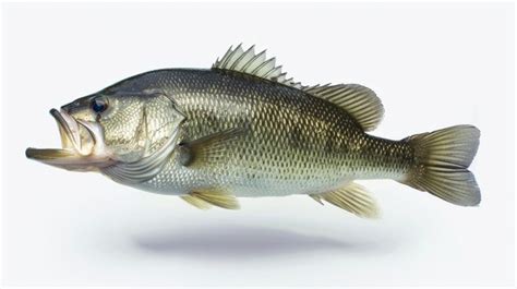 Largemouth Bass Isolated On White Background Premium Ai Generated Image