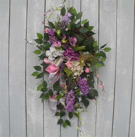Spring Swag Spring Front Door Swag Designer Swag Front Door Swag