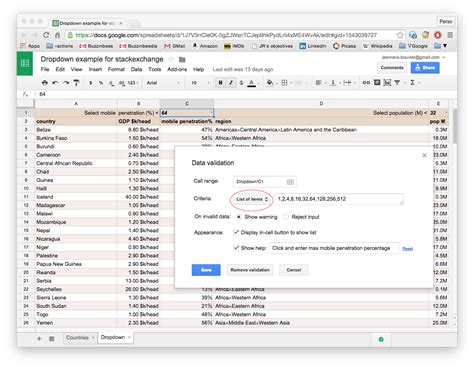 Google Sheets How Do I Use A Dropdown Menu In A Cell To Populate