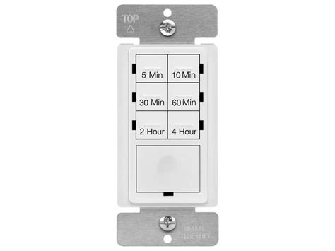 Enerlites 4 Hour No Neutral Wire Countdown Timer Switch 5 10 30 60 Min 2 4 Hour For Bathroom