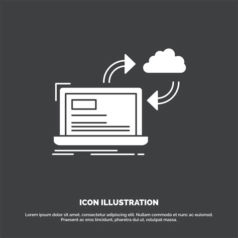 Sync Processing Data Dashboard Arrows Icon Glyph Vector Symbol For