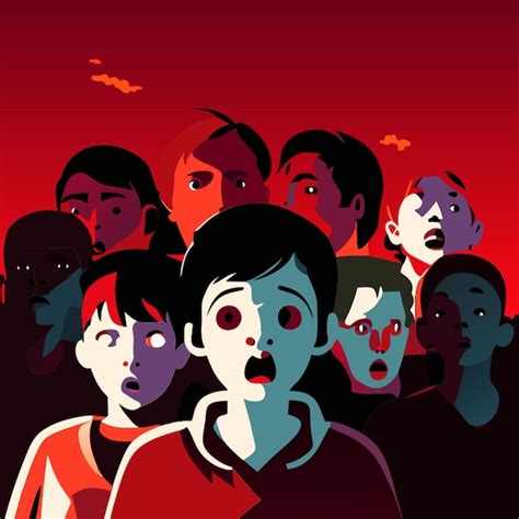 Premium Vector Scared People Vector Illustration