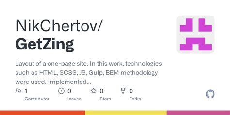 GitHub NikChertov GetZing Layout Of A One Page Site In This Work