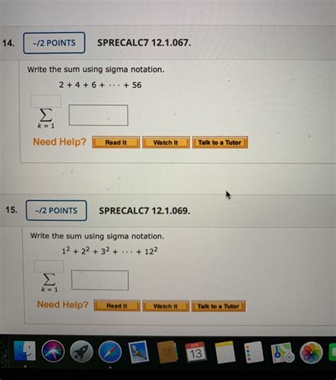 Solved Find The Sum Need Help Read It Watch It Talk To A Chegg